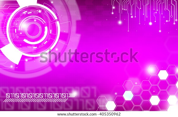 Pink Technology Background Abstract Digital Tech Stock Illustration ...
