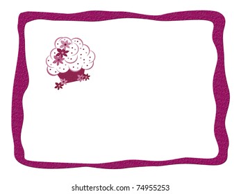 Pink Texture Cupcake Text Box 스톡 일러스트 74955253 | Shutterstock