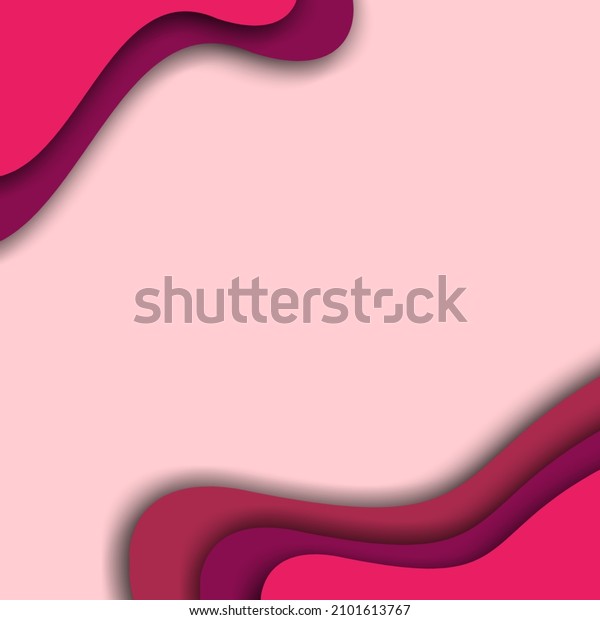 Pink Wave Vector Background Illustration Stock Illustration 2101613767 ...