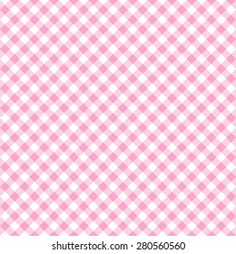 Pink White Gingham Background Vector Illustration Stock Vector (Royalty ...