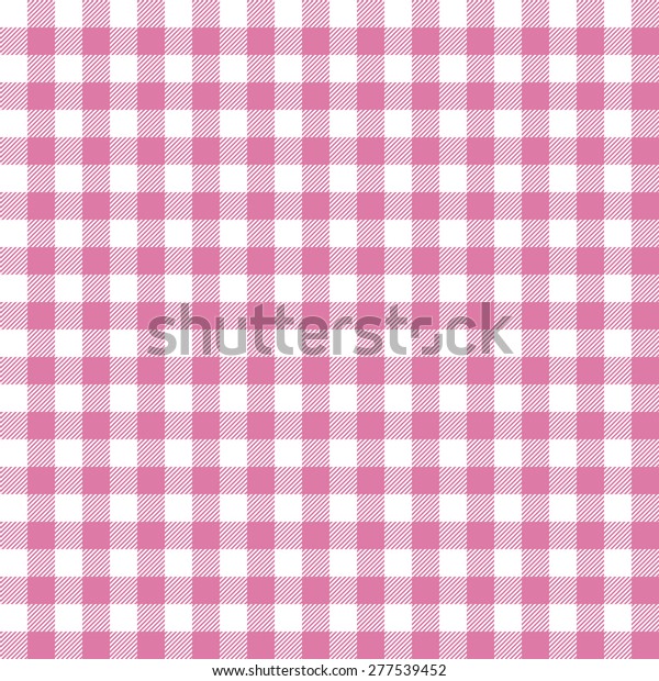 Pink White Gingham Pattern Seamless Background Stock Illustration 277539452