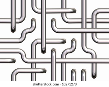 Plumbing Pipes On White Background 3d Stock Photo 1312717061 | Shutterstock