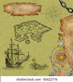 Pirate Map Stock Illustration 85622776 | Shutterstock