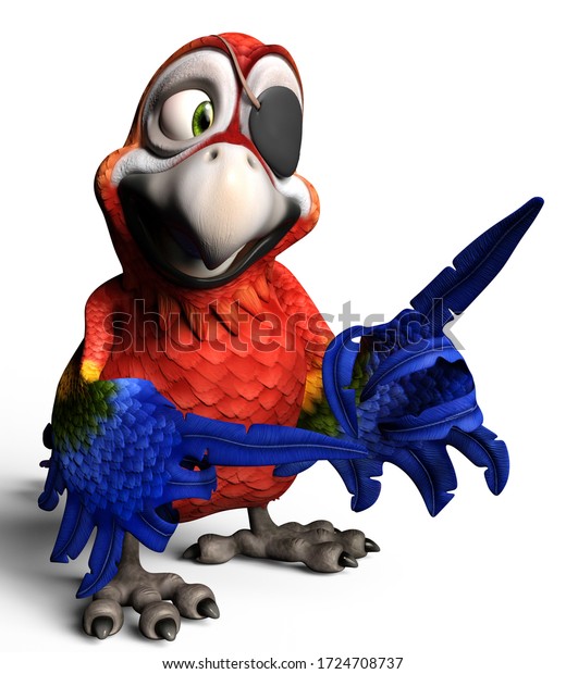 Pirate Parrot Render 3d Model 库存插图 1724708737 | Shutterstock