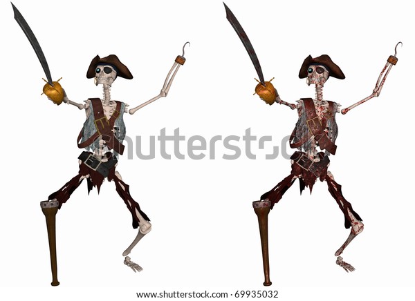 Pirate Skeleton Stock Illustration 69935032