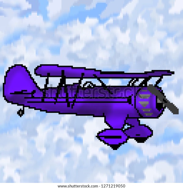 Pixel 8 Bit Drawn Purple Antique Stock Illustration 1271219050 ...