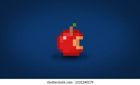 Pixel 8 Bit Red Apple Bite Stock Illustration 2131240179 | Shutterstock