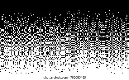 Pixel Abstract Technology Gradient Bw Horizontal 库存插图 783083485 ...