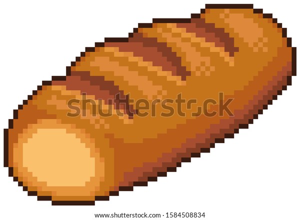 Pixel Art Bread 8bit Game Item Stock Illustration 1584508834 | Shutterstock