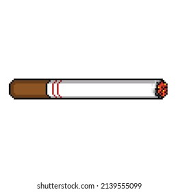 Pixel Art Burning Cigarette Stock Illustration 2139555099 | Shutterstock