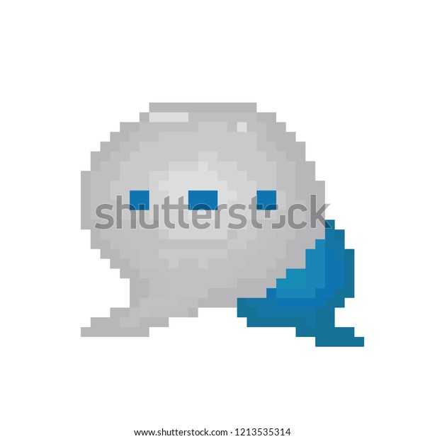 Pixel Art Comment Message Stock Illustration 1213535314 | Shutterstock