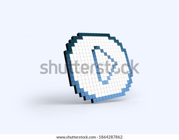 Pixel Art Play Button Icon Isolated Stock Illustration 1864287862 ...