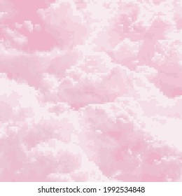 Pixel Background Pink Clouds 8 Bit Stock Illustration 1992534848 ...