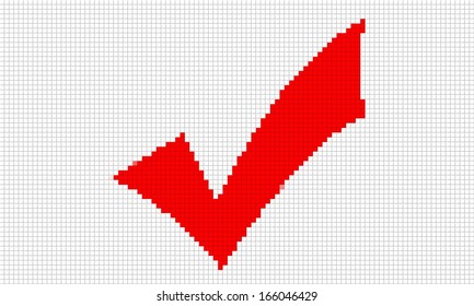 Pixel Check Mark Stock Illustration 166046429 | Shutterstock