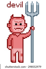 Pixel Devil Enemy 8 Bit Games Stock Illustration 298552979