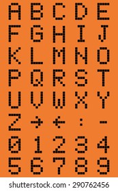 Pixel Font Numbers Vector Drawing 스톡 벡터(로열티 프리) 256288657 | Shutterstock