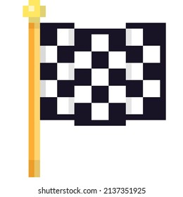 Pixel Illustration Checker Flag Stock Illustration 2137351925 ...