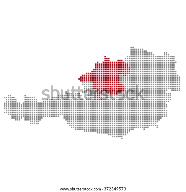 Pixel Map Austria Red Gray Pixels Stock Illustration 372349573 ...