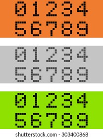 Pixel Numbers Vector: เวกเตอร์สต็อก (ปลอดค่าลิขสิทธิ์) 252064843 ...
