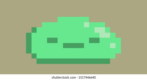 Pixel Slime Preparing Jump 스톡 일러스트 1517446640 | Shutterstock