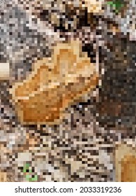 Pixelated Abstract Tree Log Texture Background Stock Illustration ...