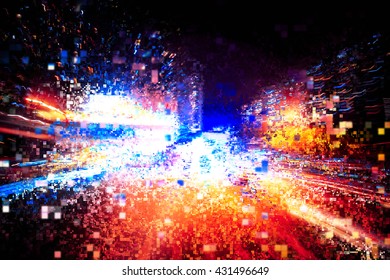 Pixelated Light Explosion Background Stock Illustration 431496649 ...