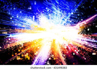 Pixelated Light Explosion Background Stock Illustration 431498383 ...