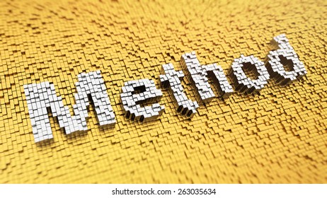 Pixelated Word Method Made Cubes Mosaic 스톡 일러스트 263035634 | Shutterstock