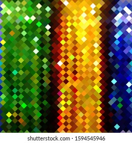 Pixelized Bright Geometric Seamless Pattern Stock Illustration ...