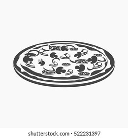 Pizza Bitmap Icon Simple Style Web Stock Illustration 522231397 ...