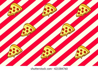 Pizza Diagonal Red Background Stock Illustration 421584760 | Shutterstock