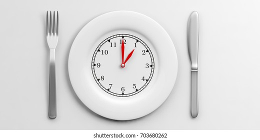 Place Setting Plate Clock Face On Stock Illustration 703680262 ...