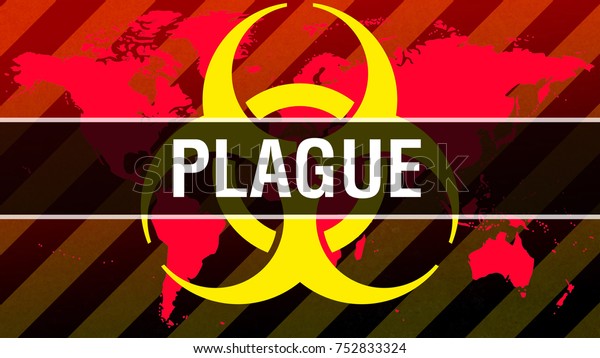 Plague On World Map Background Hazard Stock Illustration 752833324