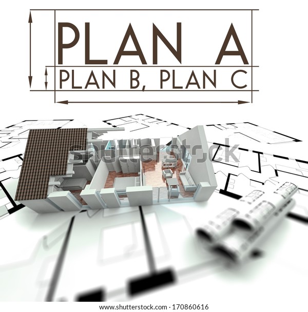 Plan B C Project House On Stock Illustration 170860616 | Shutterstock
