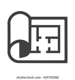 Plan Icon Vector Illustration On White Stock Illustration 429702082 ...