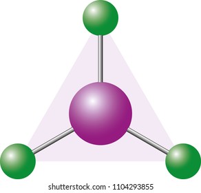 Planar Trigonal Molecular Geometry Stock Illustration 1104293855 ...