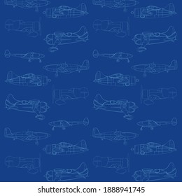 Plane Planes Pattern Aviation Pilot Stock Illustration 1888941745 ...