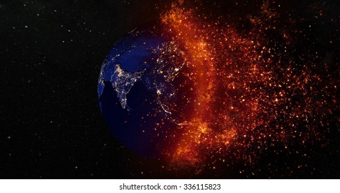 Planet Earth Apocalypse Concept Elements This 스톡 일러스트 336115823 ...