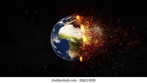Planet Earth Apocalypse Concept Elements This: ภาพประกอบสต็อก 336115928 ...