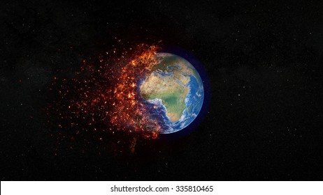 Planet Earth Apocalypse Elements This Image Stock Illustration ...