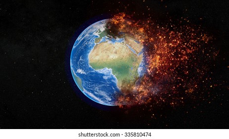 Planet Earth Apocalypse Elements This Image Stock Illustration 335810585
