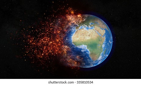Planet Earth Apocalypse Elements This Image Stock Illustration 335810585