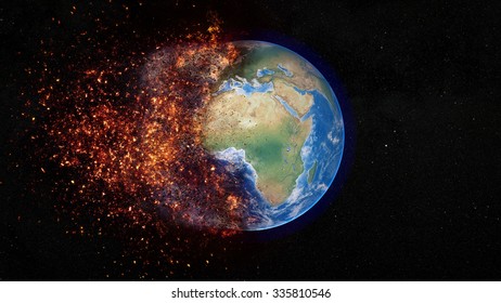 Planet Earth Apocalypse Elements This Image 스톡 일러스트 335810546 ...