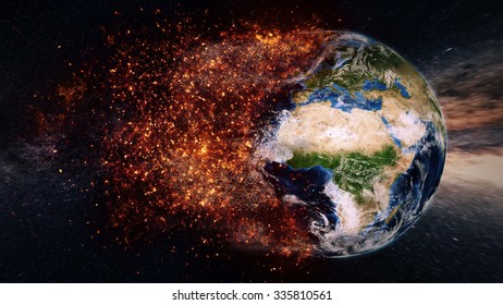 Planet Earth Apocalypse Elements This Image Stock Illustration 335810585