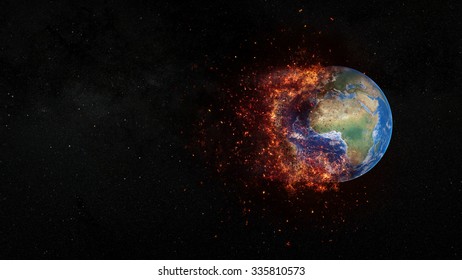 Planet Earth Apocalypse Concept Elements This Stock Illustration ...