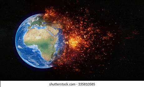 Planet Earth Apocalypse Elements This Image Stock Illustration 335810585