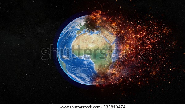 Planet Earth Apocalypse Elements This Image Stock Illustration 335810474