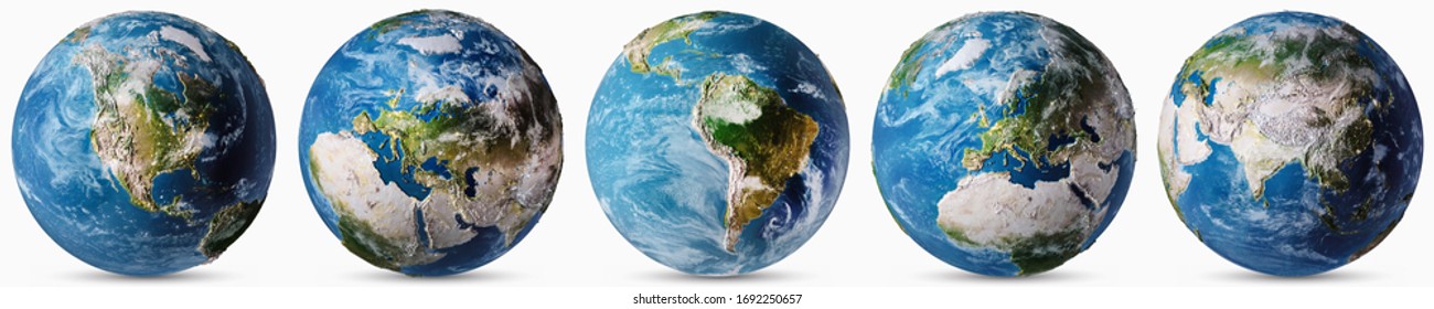Planet Earth Countries Map Set Elements Stock Illustration 1692250657 ...