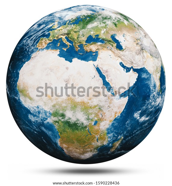 Planet Earth Globe Isolated Elements This Stock Illustration 1590228436 ...