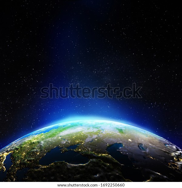 Planet Earth Map Elements This Image Stock Illustration 1692250660 ...